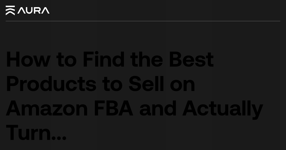 Best Products to Sell on Amazon FBA in 2026