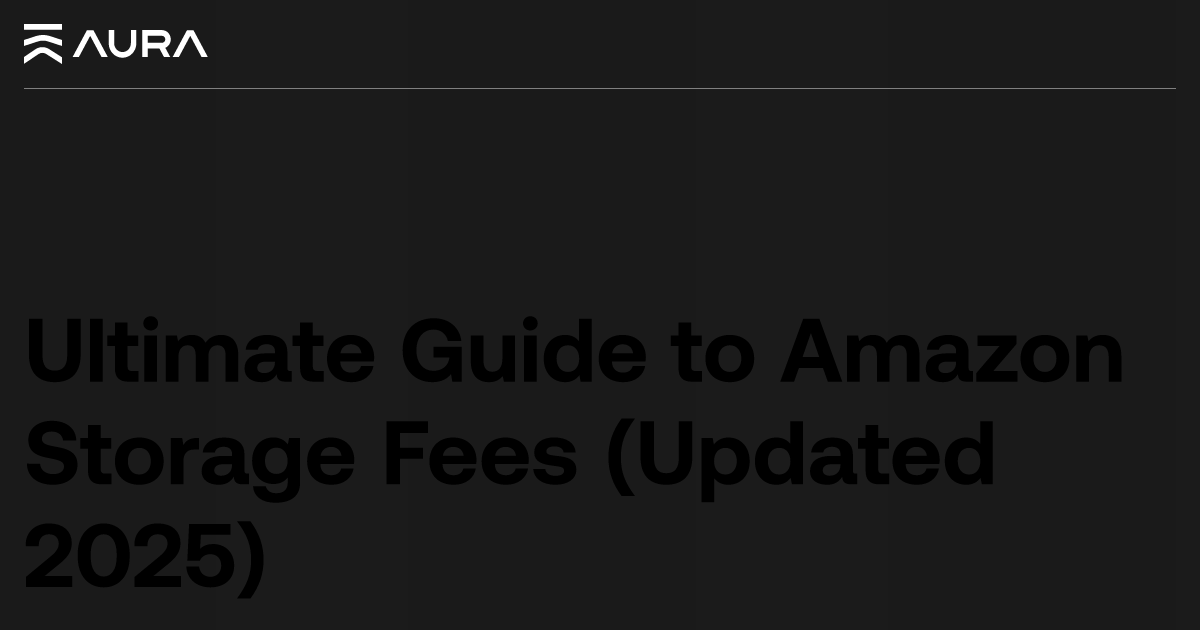 Amazon FBA Storage Fees for 2025