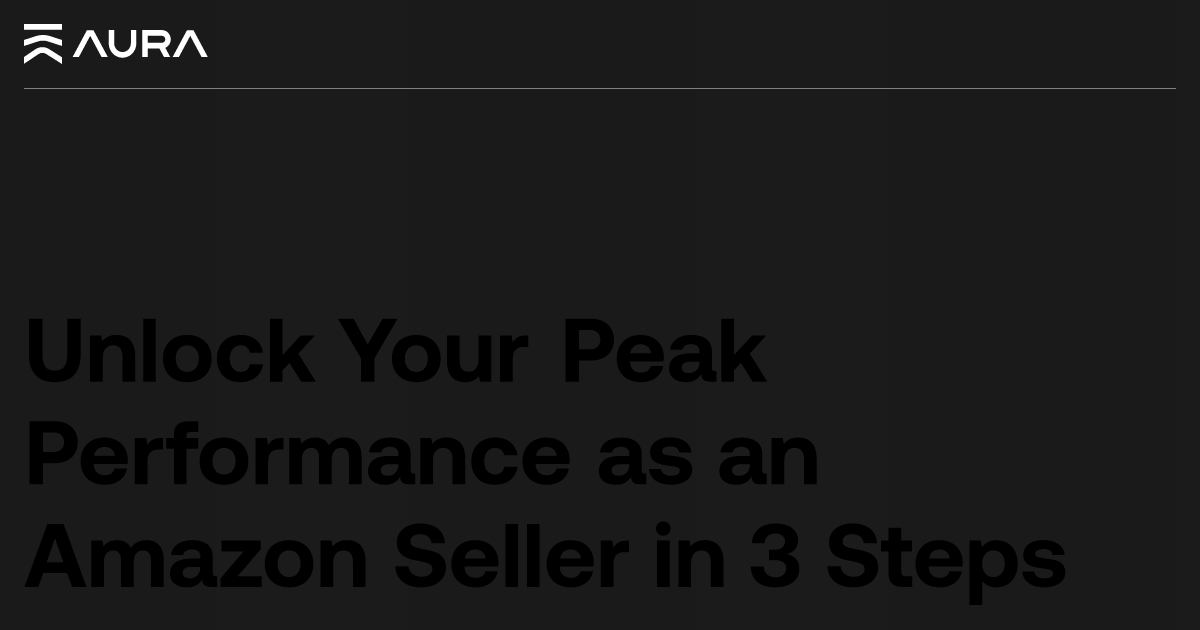 3 Steps to Achieve Peak Performance as an Amazon Seller | Boost ...